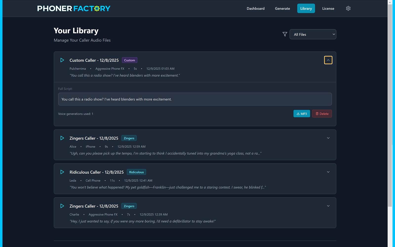 Phoner Factory – RadioDJ Dude Studio